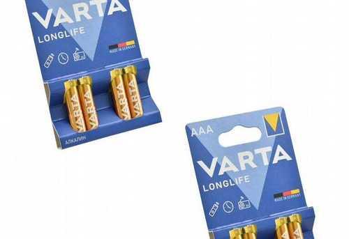 Набор из 8 батареек Varta Longlife AAA (2 уп. по 4