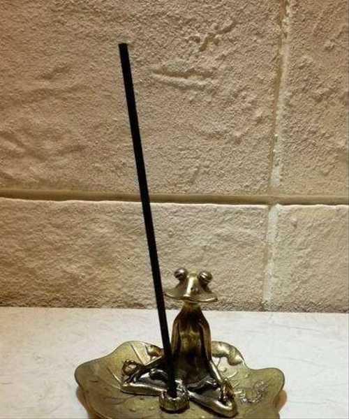 Статуэтка фигурка латунь бронза медь лягушка