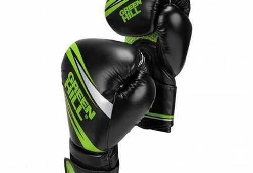 Перчатки боксерские TEK7 черно-зеленый (14oz)