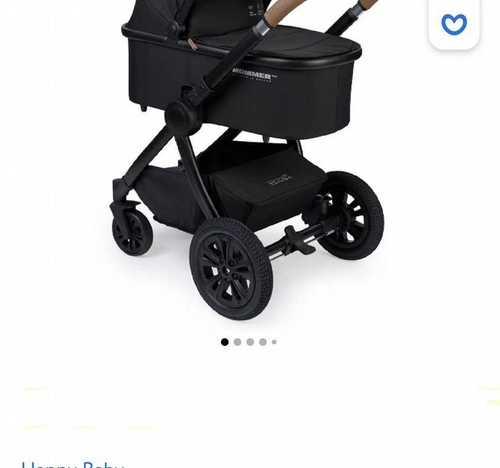 Коляска 2 в 1 Happy baby mommer pro black