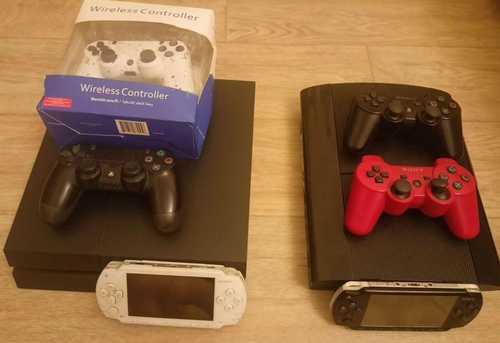 Psp белая, черная, ps3 прошита, ps4 непрошитa,vita