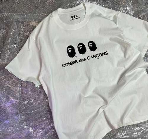 Футболка Bape x Comme des Garcons