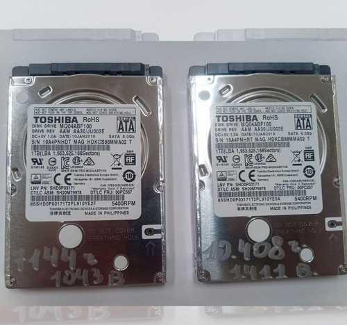 HDD 1 TB, SATA 6.0 Gb, 5400 rhm, 2.5, toshiba