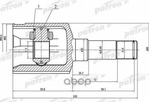 ШРУС внутренний левый 27x35x34 opel antara 06