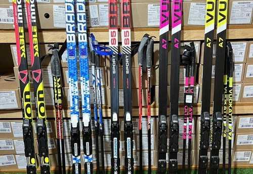 Беговые лыжи 170 см комплект с палками