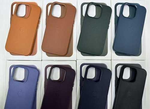 Чехол Leather Case MagSafe для iPhone (оптом)
