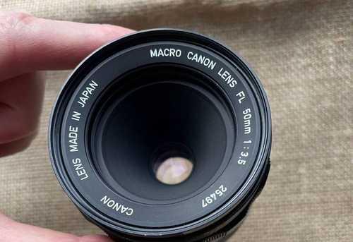 Canon FL 50mm f/3.5 Macro