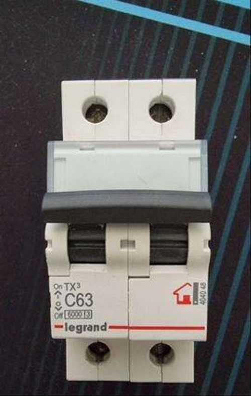 Автоматический выключатель legrand tx3 c63