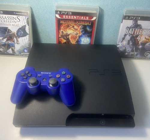 Sony playstation 3 slim 250gb с играми