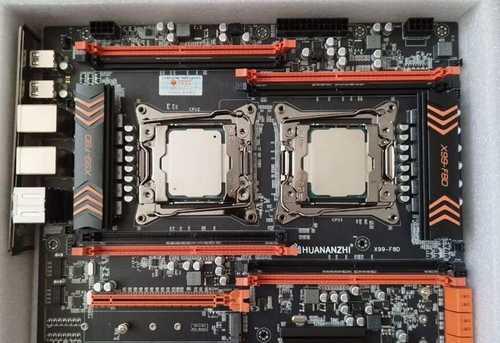 Huananzhi x99 F8D 2011v3, 2 процессора Xeon 2699v3