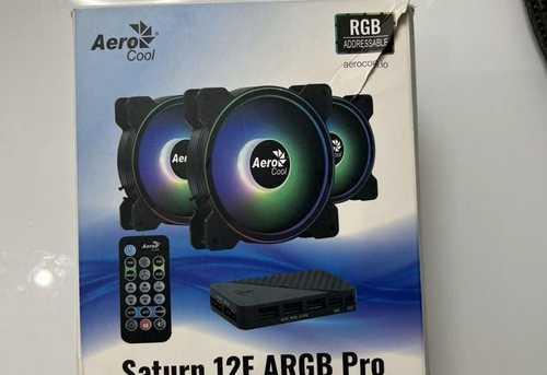 Комплект вентилятор Aerocool Saturn RGB Pro + HUB