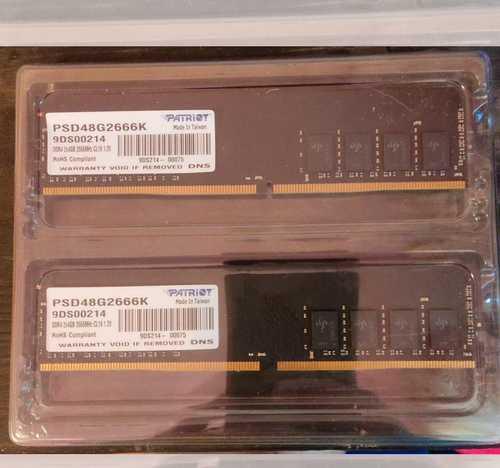 Оперативная память ddr4 8gb 2666 patriot