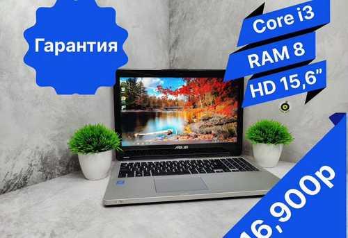 Сенсорный ноутбук 15,6" asus i3 4gen/8gb/750gb