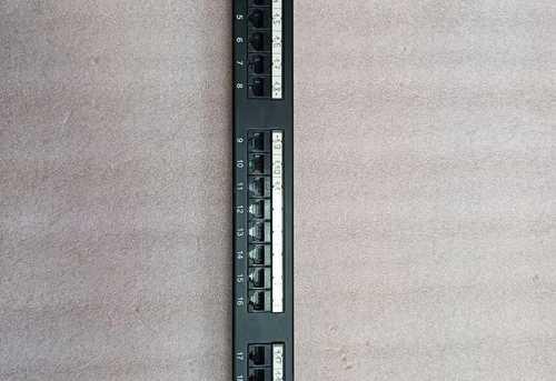 Patch Panel 5e cat. патч панель 24 порта RJ-45