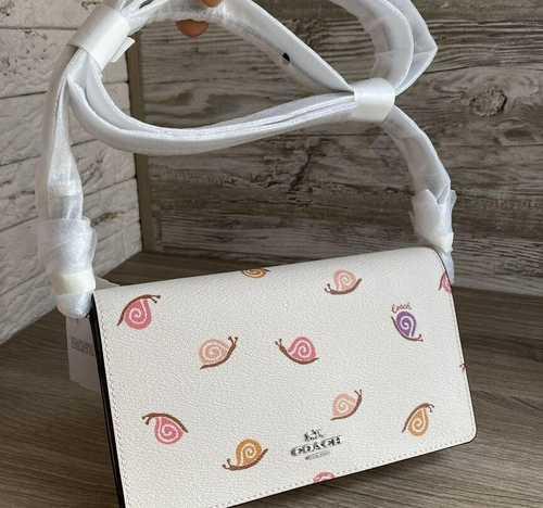 Оригинал Сумка Coach Anna Foldover Clutch новая кл