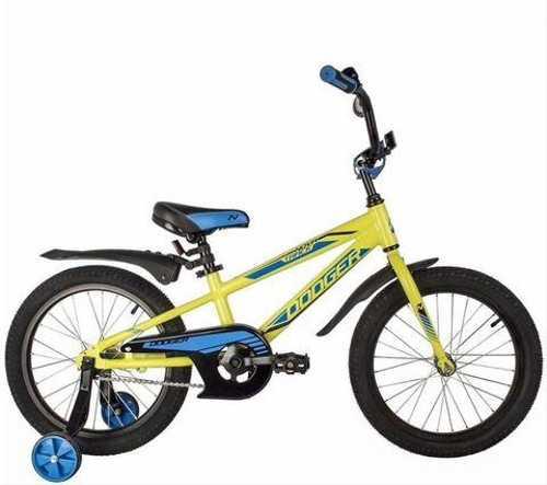 Велосипед 18" novatrack dodger алюм. Зеленый