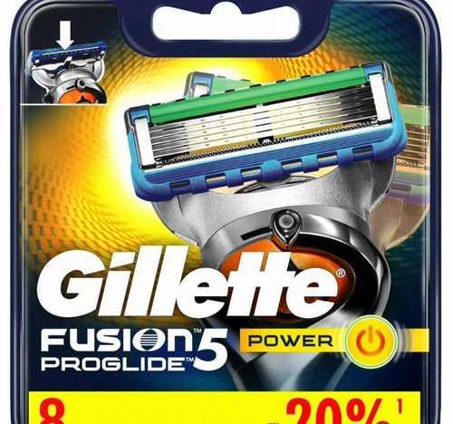 Лезвия бритья кассеты Gillette Proglide power 8 ш