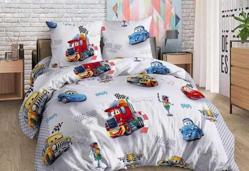 Детское постельное белье Машинки