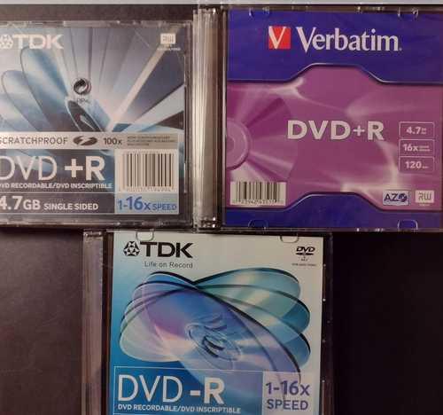 Диски DVD R и DVD-R verbatim и TDK