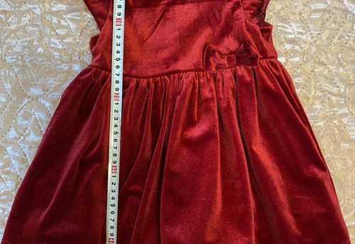 Красное нарядное платье h&m 86 размер