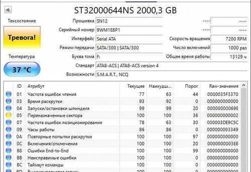 Резерв Жесткий диск 2тб ST32000644NS