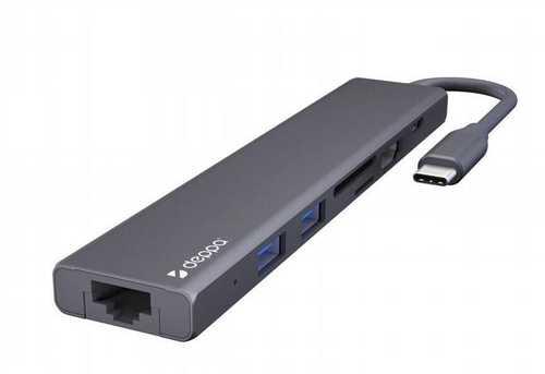 Адаптер Deppa USB-C HUB 7в1