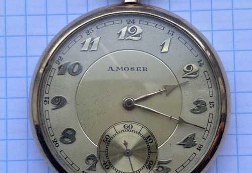 Золотые карманные часы A.Moser. Золото 56 проба. Н