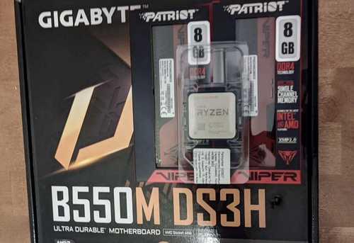 Комплект Ryzen 5 5600 — B550M DS3H — 16Gb 3600Mhz