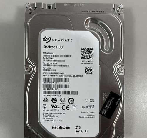 Жесткий диск Deagate Desktop HDD 2tb SATA