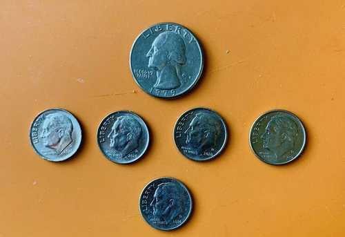 Quarter dollar 1979 г, one dime