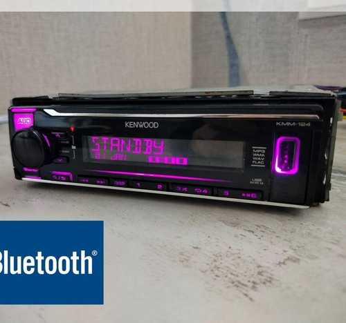 Магнитола Kenwood с Bluetooth, 2 пары RCA