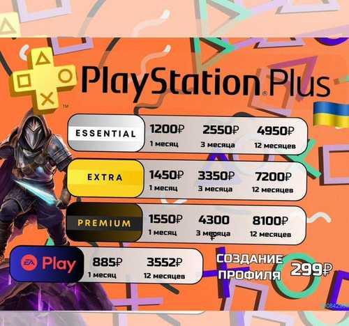 Подписка ps plus delux Украина ps5 ps4 (Арт.86748)