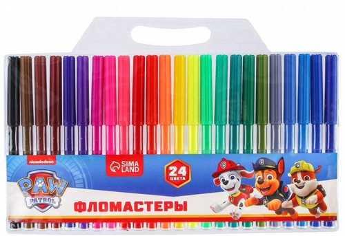 Фломастеры, 24 цвета, PAW patrol