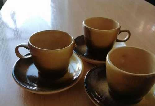 Чашки с блюдами керамика СССР