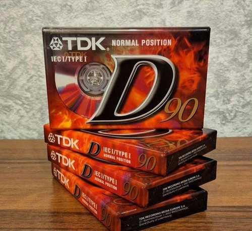 Аудиокассеты запечатанные TDK D90