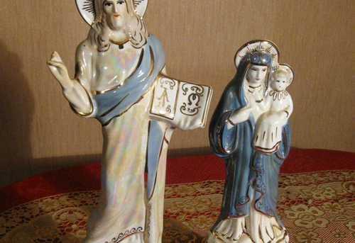Две статуэтки Иисус Христос и Дева Мария