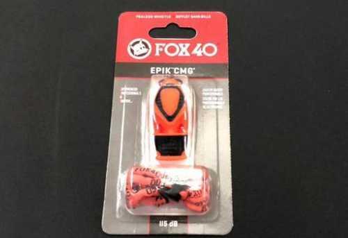 Свисток судейский Fox 40 Epic CMG 115 dB оранжевый