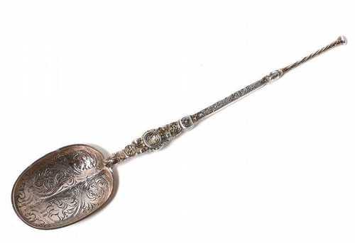 Серебряная сувенирная ложка. Англия, 1901 год
