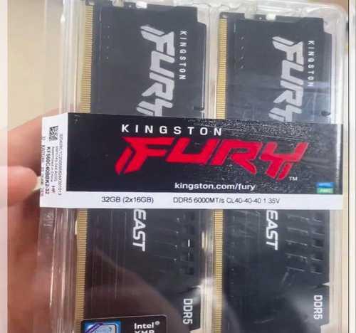 Оперативная память DDR5 Kingston 32Gb 6000Mhz