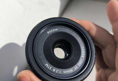 Объектив Canon ef 40mm f 2.8 stm