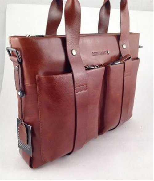 Мужская кожаная сумка Mont Blanc арт.0125-2