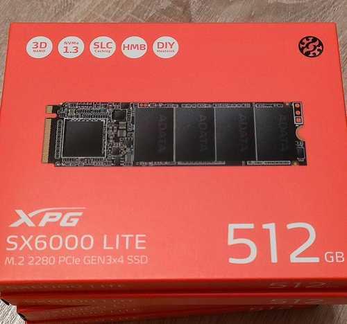 SSD Adata XPG SX6000 Lite M.2 2280 512 гб