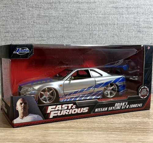 Jada Toys Nissan Skyline GT-R BNR34 Fast & Furious