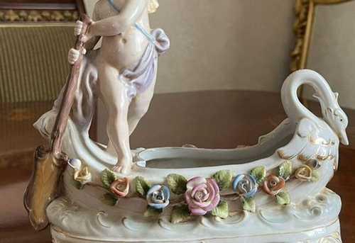 Фарфоровая статуэтка конфетница ангел