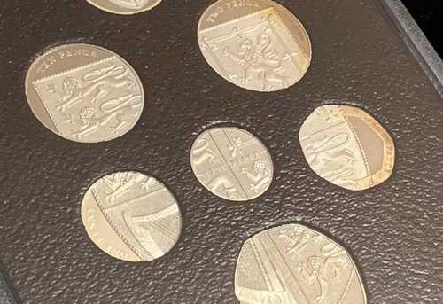 Великобритания Королевский герб серебро 7 монет