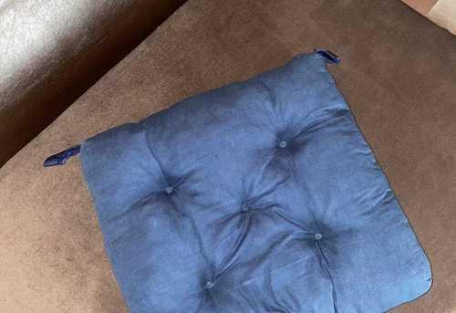 Подушка на стул синяя IKEA бронь