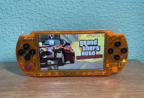 Psp 3008 orange + флешка 32 gb + 103 игры