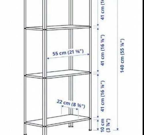 IKEA hyllis Стеллаж 60x27x140