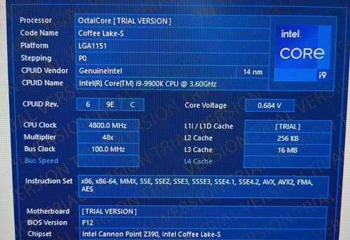 Intel core i9 9900k