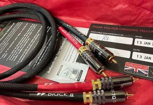 Кабель межблочный Tellurium Q Black II RCA 1 m